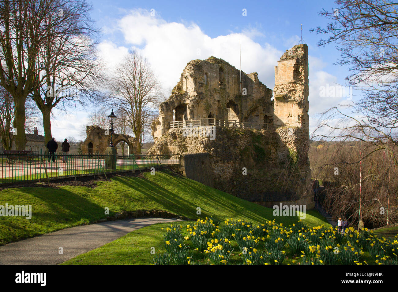 The Castle in Spring Knaresborough Yorkshire England Stock Photo - Alamy