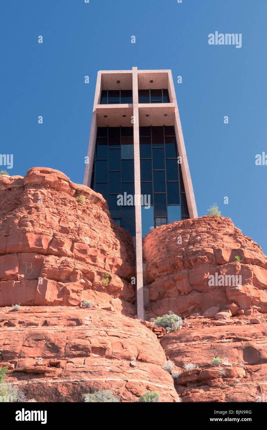 The Church of the Holy Cross built into the rocks at Sedona, Arizona ...