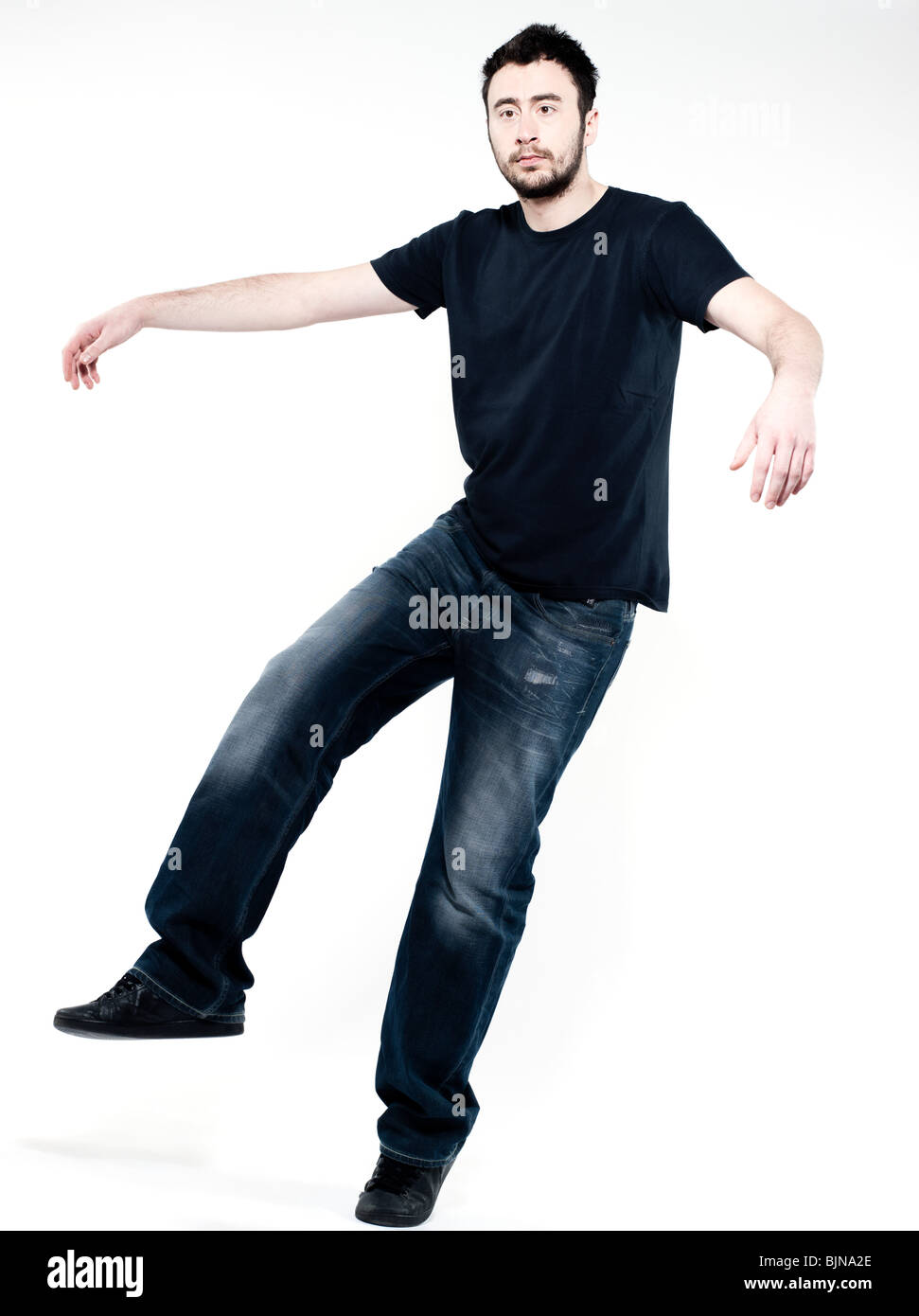 strange man attitude man on isolated white background Stock Photo - Alamy