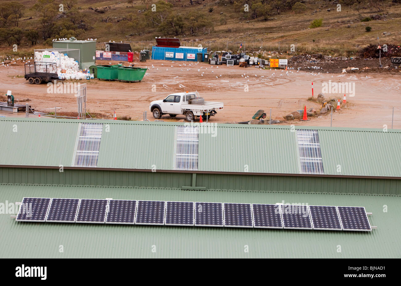 Solar panels on Jindabyne rubbish dump, Snowy Mountains, Australia ...