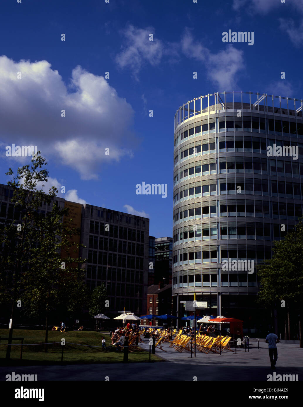 Modern office buildings Spinningfields Manchester England Stock Photo ...