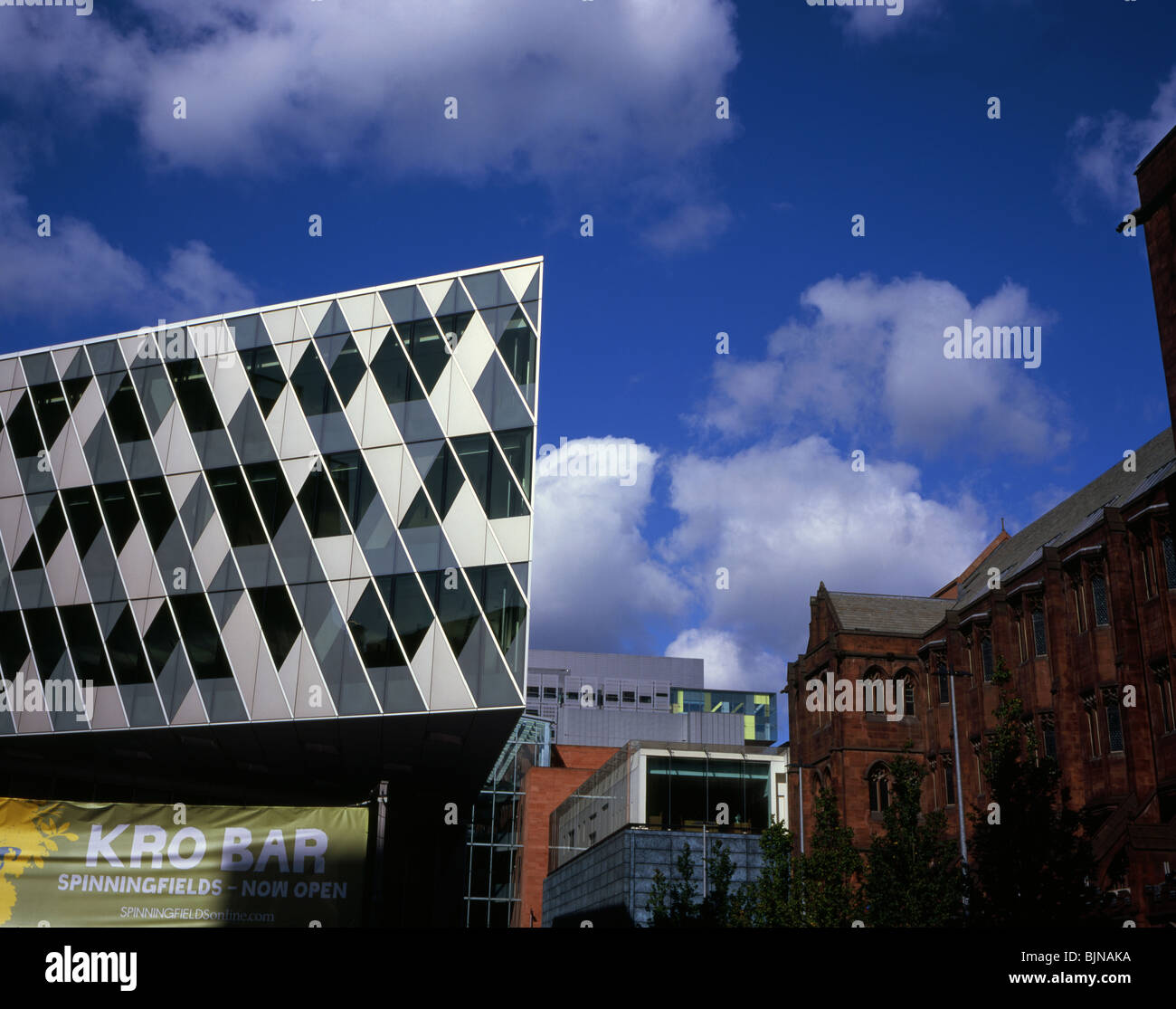 Modern office buildings Deansgate near Spinningfields Manchester ...