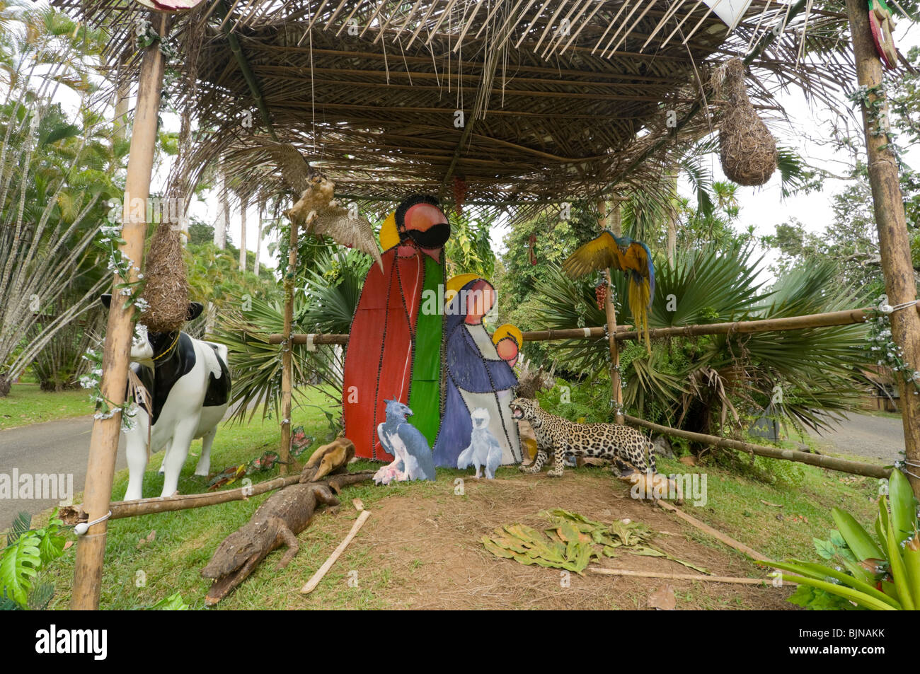 Unusual Nativity Scene Summit Panama Stock Photo - Alamy