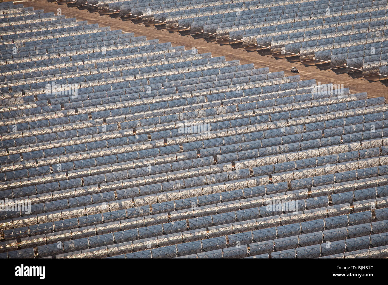 Aerial view of Nevada Solar One generating station, the largest ...