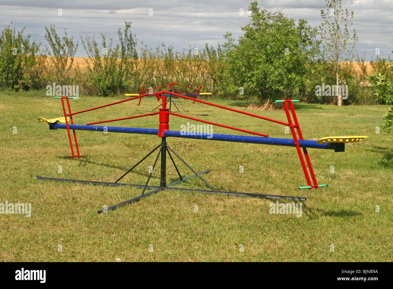 Homemade merry-go-round for children and adults Stock Photo - Alamy
