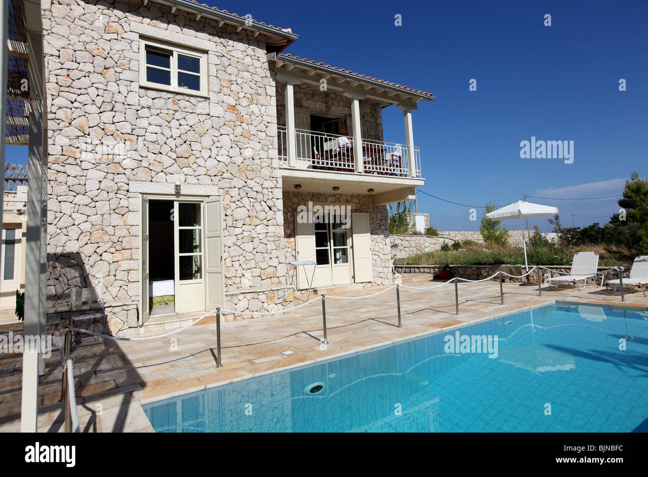 French villa balcony hi-res stock photography and images - Alamy