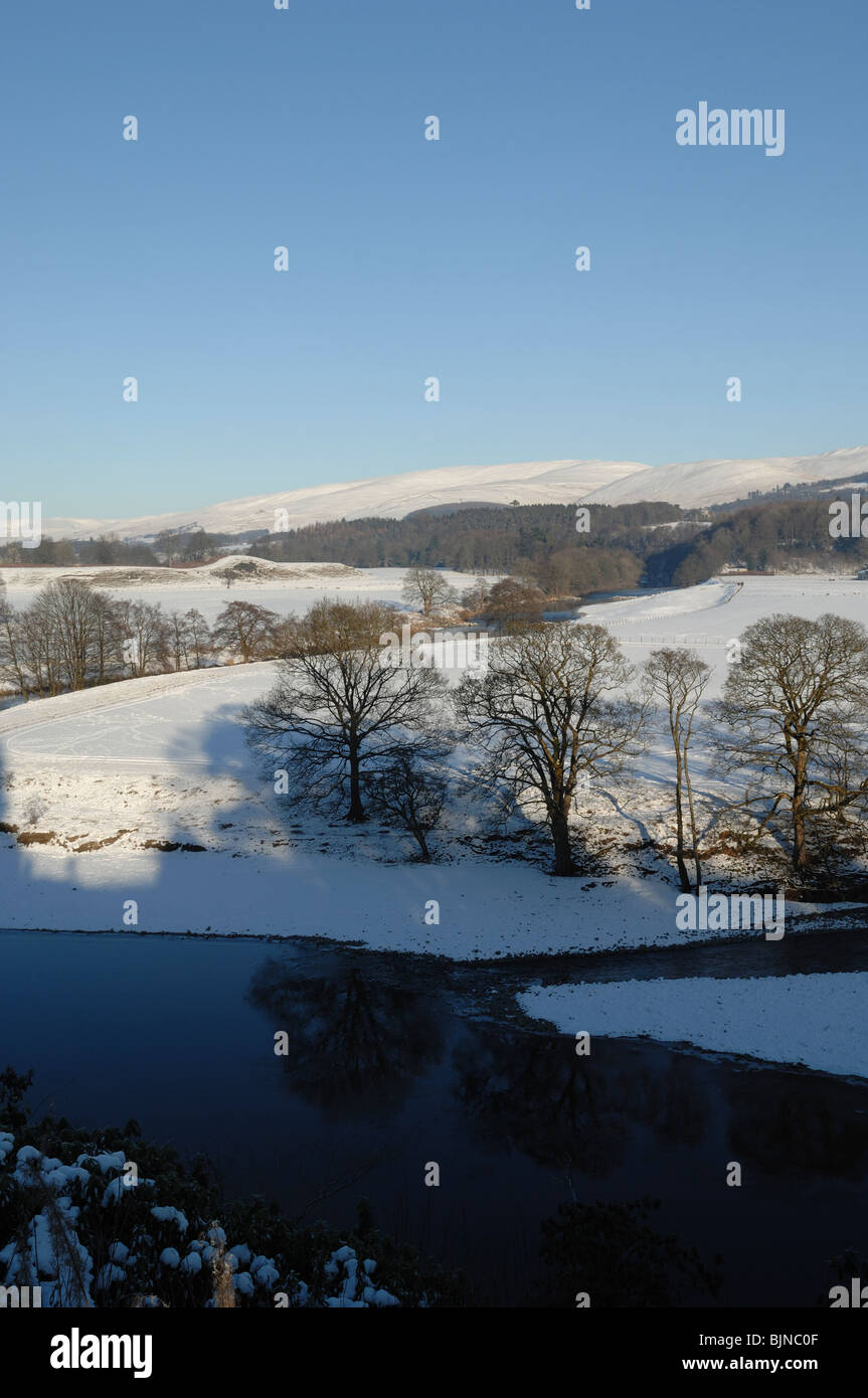 The famous Ruskin's View looking across the River Lune at Kirkby ...