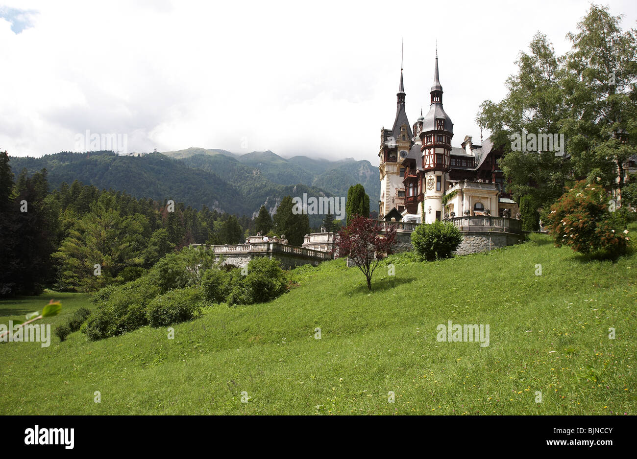 Scene with medieval castle in Carpathians Europe Stock Photo - Alamy
