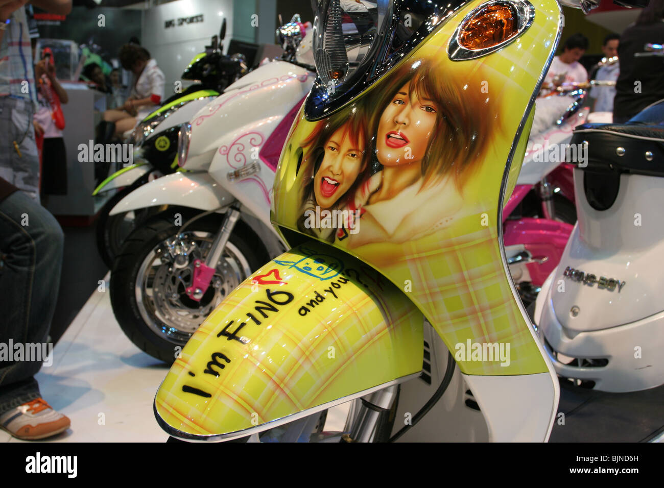 Trendy motorbikes at the International Bangkok Motor Show in Thailand ...