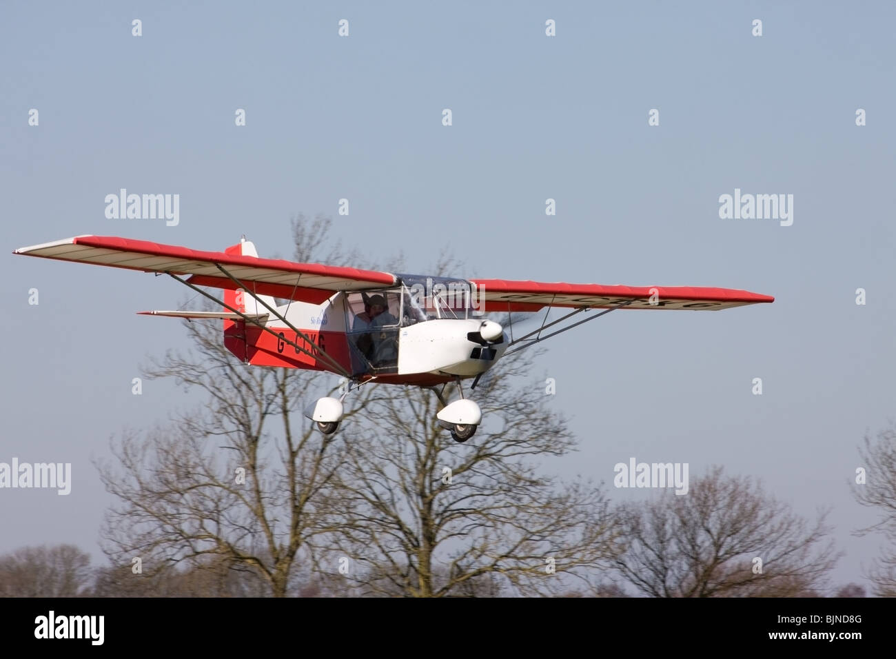 Skyranger 912 (2) G-CCKG in flight about to land at Breighton Airfield ...