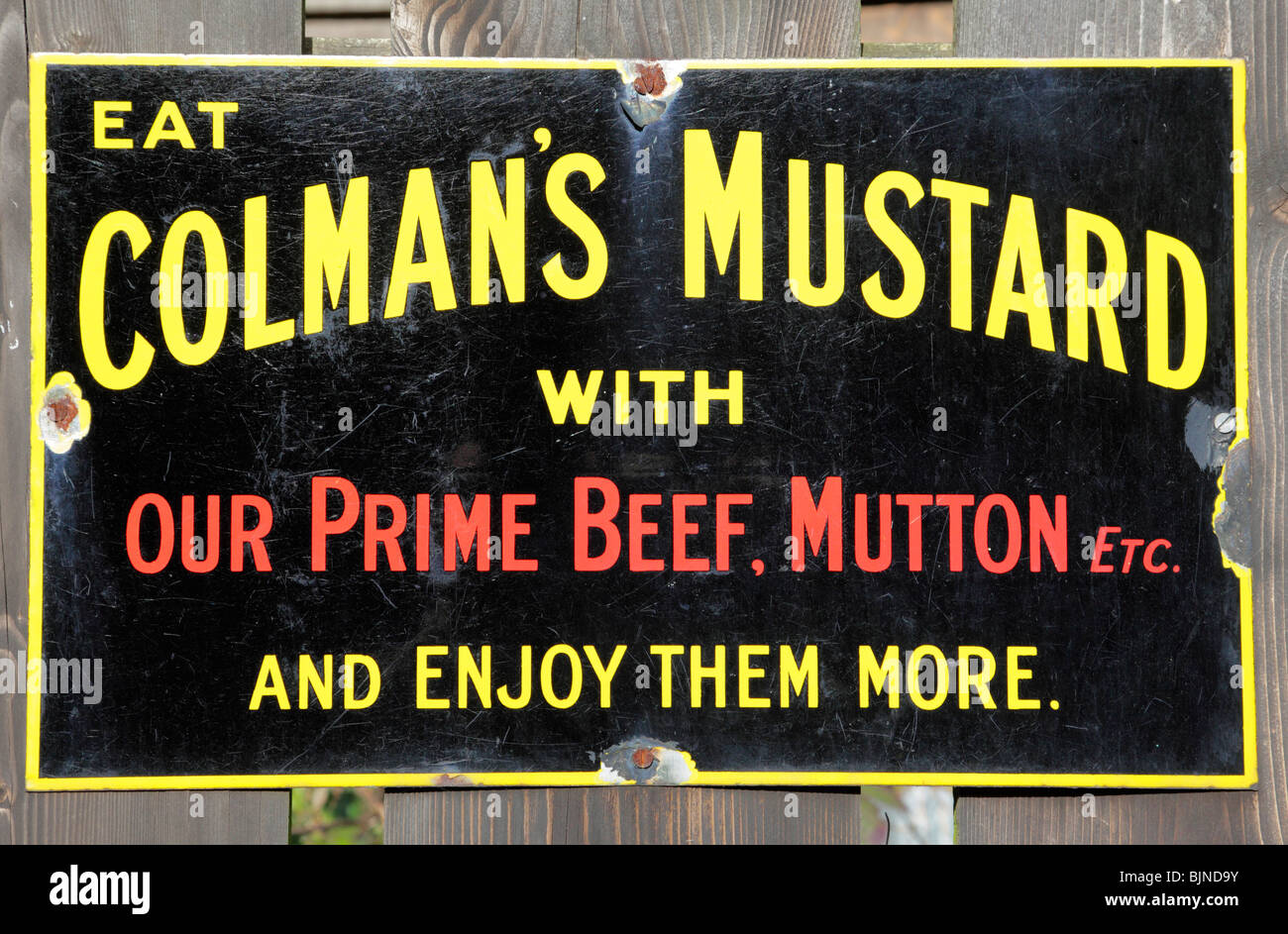 old colman's mustard sign Stock Photo - Alamy