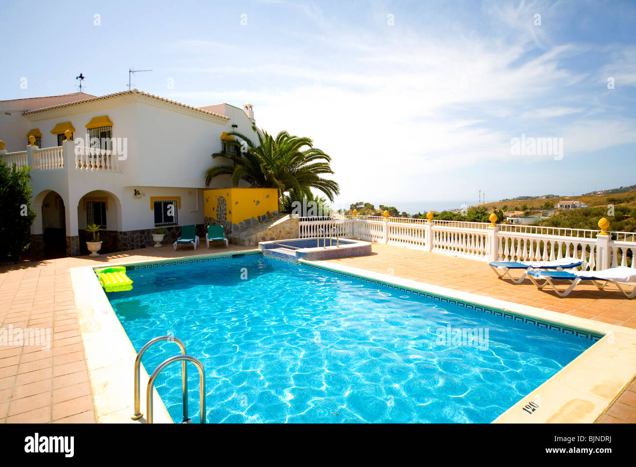 Luxury holiday vacation villa with private swimming pool Stock Photo ...
