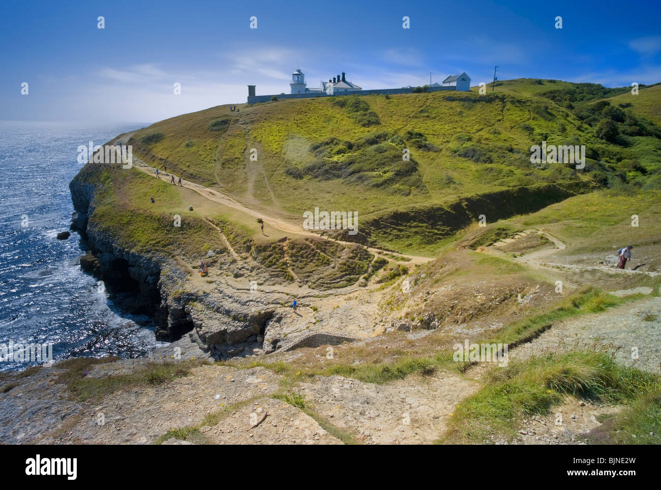 view of & from the south west coast path in dorset. durlston head ...