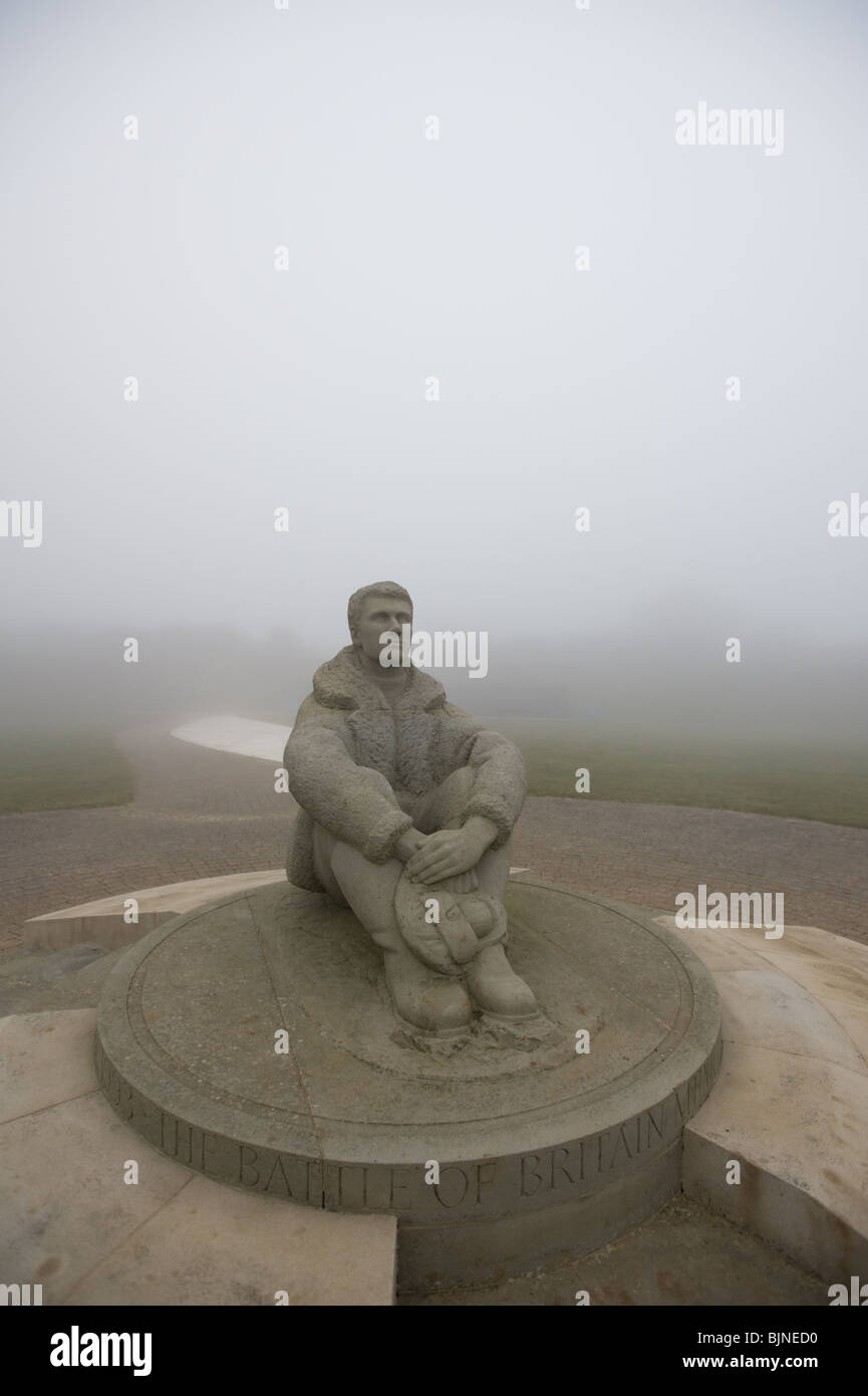 The Pilot sits in the mist, Battle of Britain memorial Stock Photo - Alamy