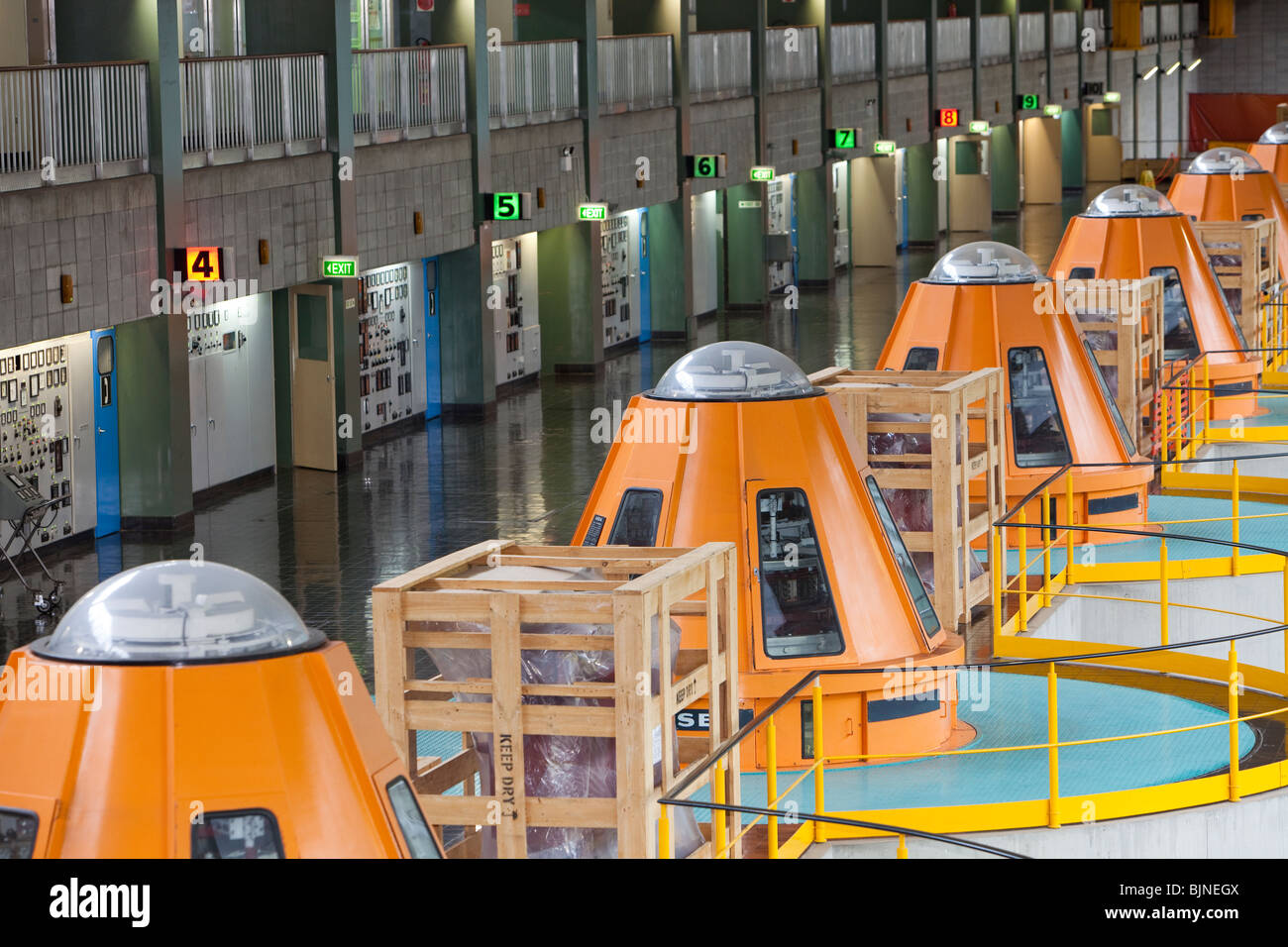 Turbines in Murray 1 power station, part of the Snowy Hydro scheme, New ...