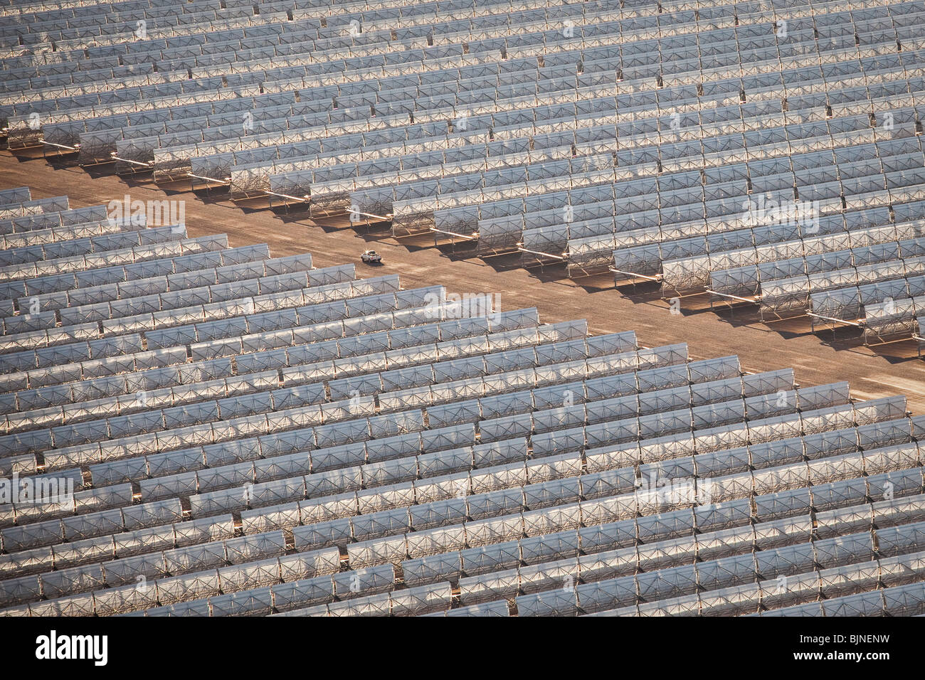 Aerial view of Nevada Solar One generating station, the largest ...