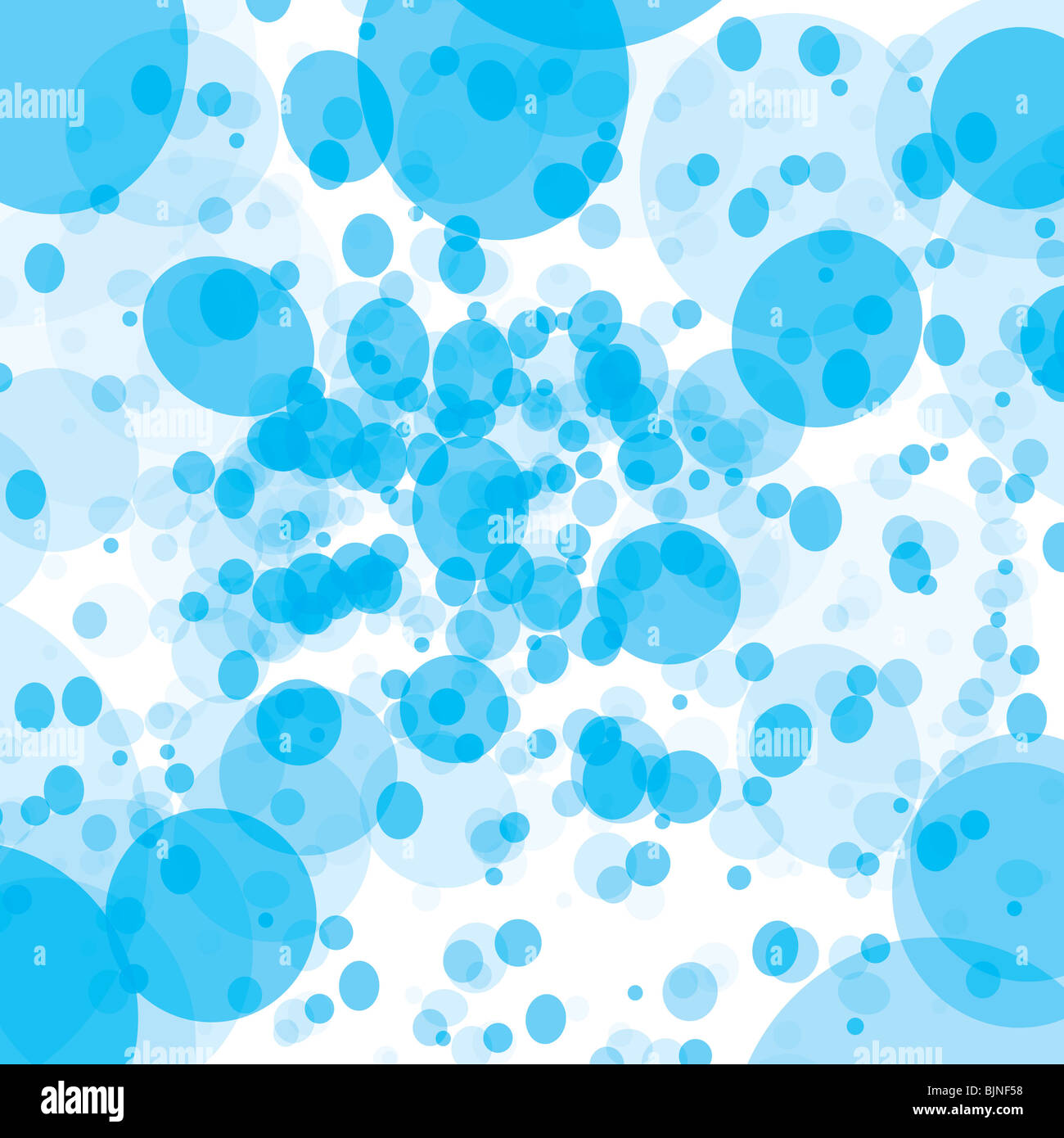 Blue water bubbles abstract background with transparent circular ...