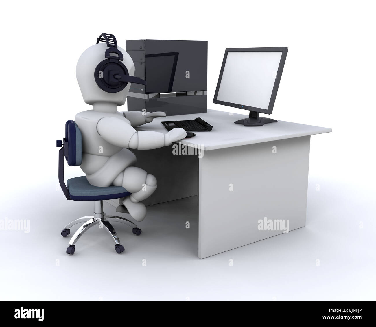 3D render of a man chatting over the internet Stock Photo - Alamy