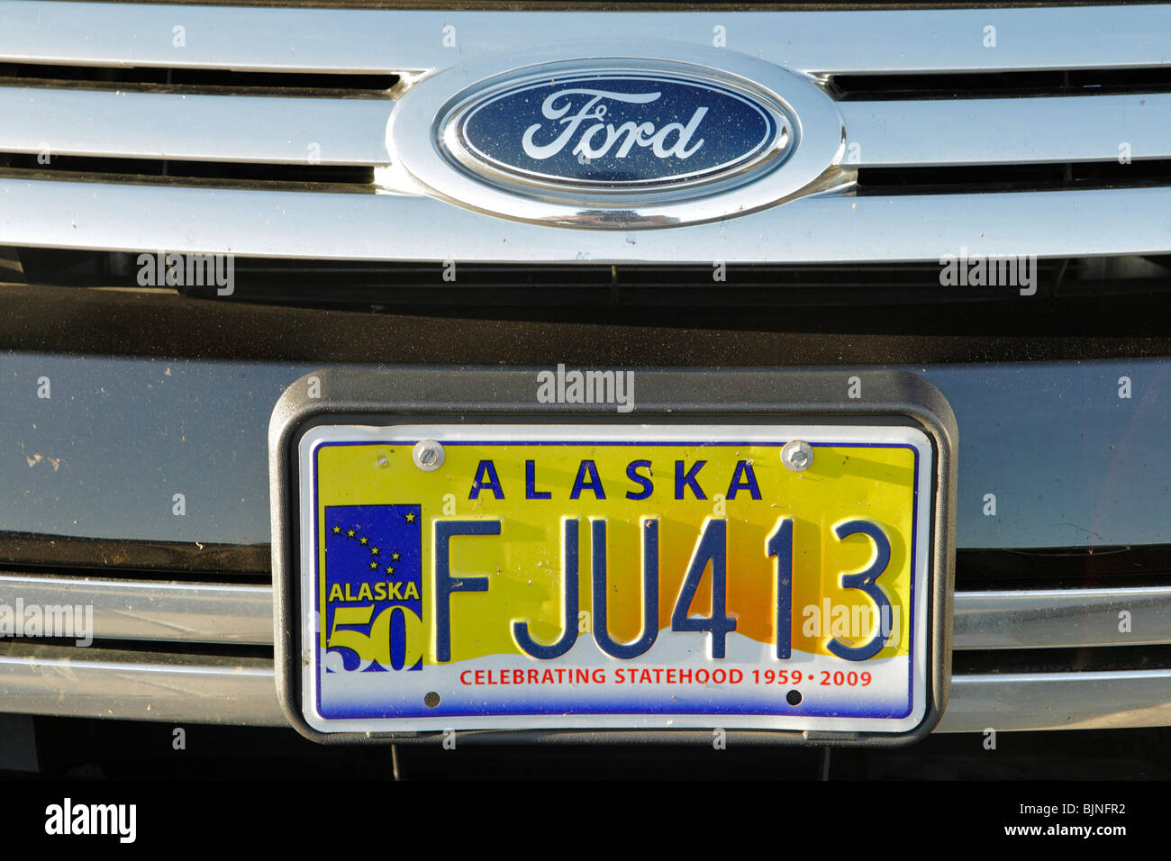 50 years of Statehood anniversary Alaskan licence plate-San Diego ...