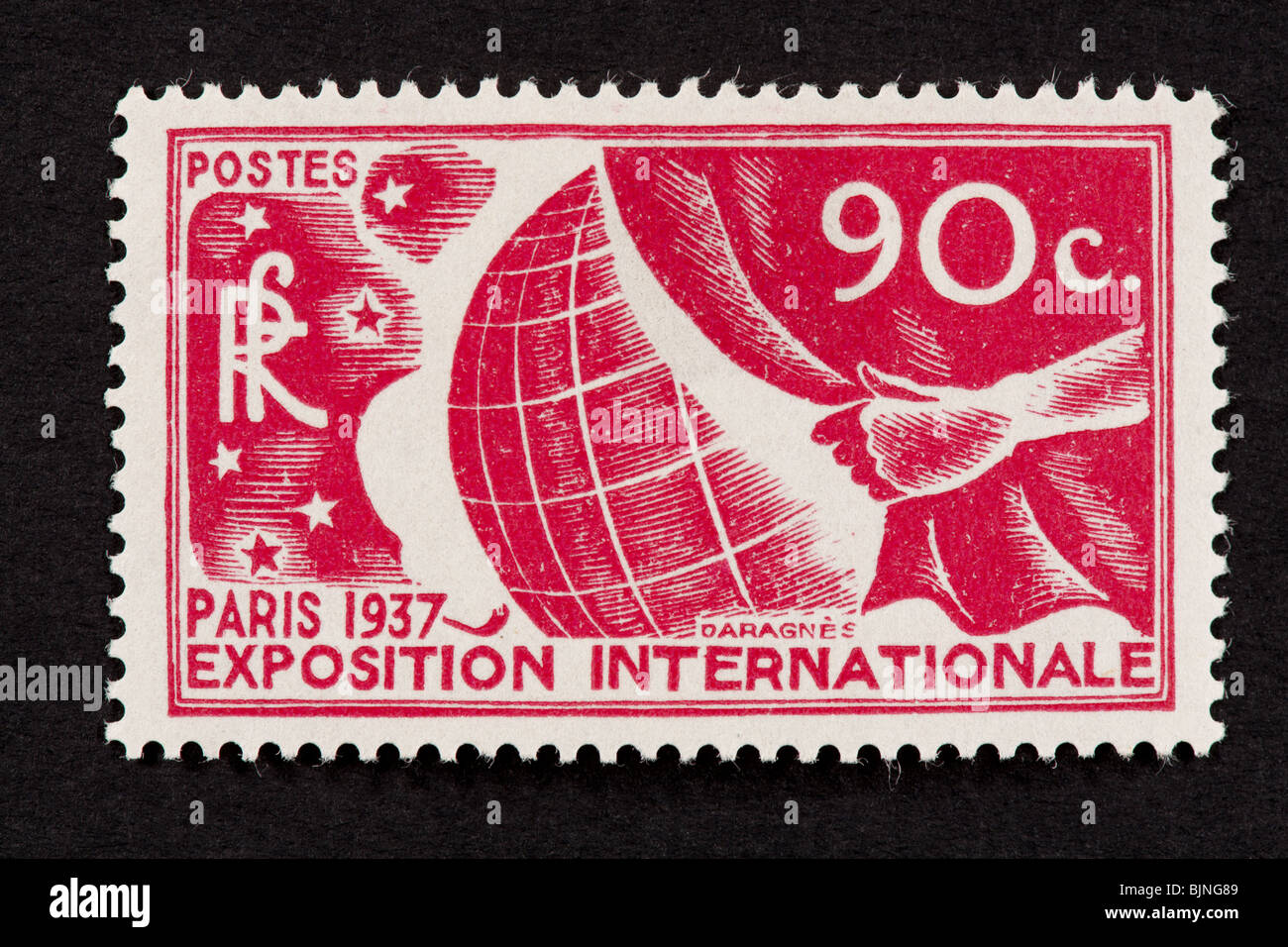 Postage stamp from France commemorating the 1937 Paris International ...