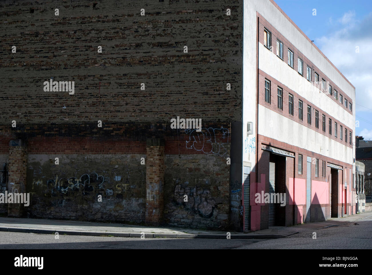 Boarded-up industrial premises in Edinburgh, Scotland Stock Photo - Alamy