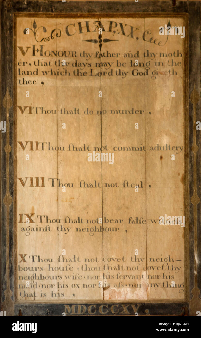 The Ten commandments. Parts 5 to 10. St Oswald's Church in Widford ...