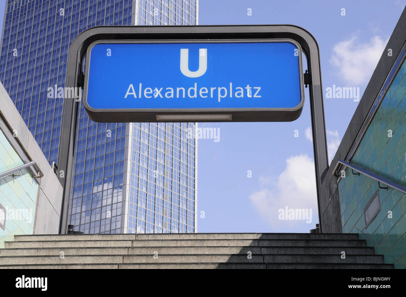 Blue subway sign hi-res stock photography and images - Alamy