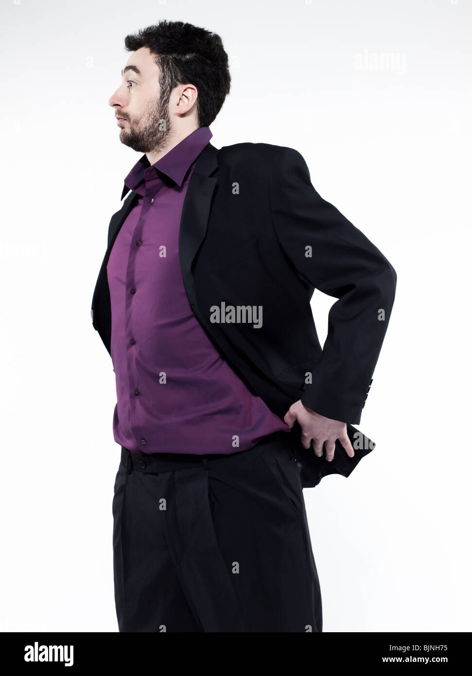 strange man attitude man on isolated white background Stock Photo - Alamy