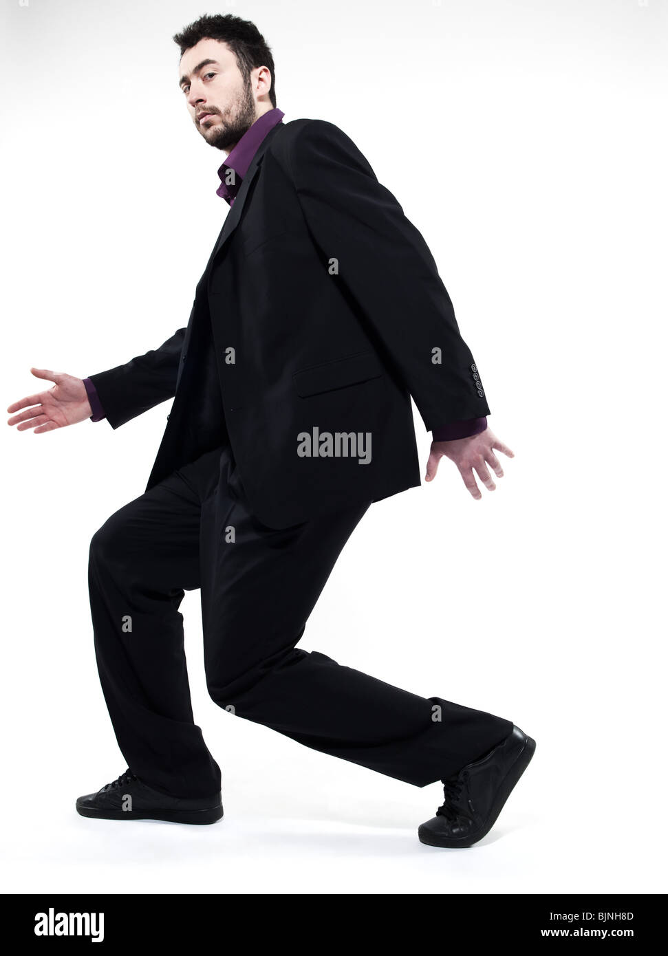 strange man attitude man on isolated white background Stock Photo - Alamy
