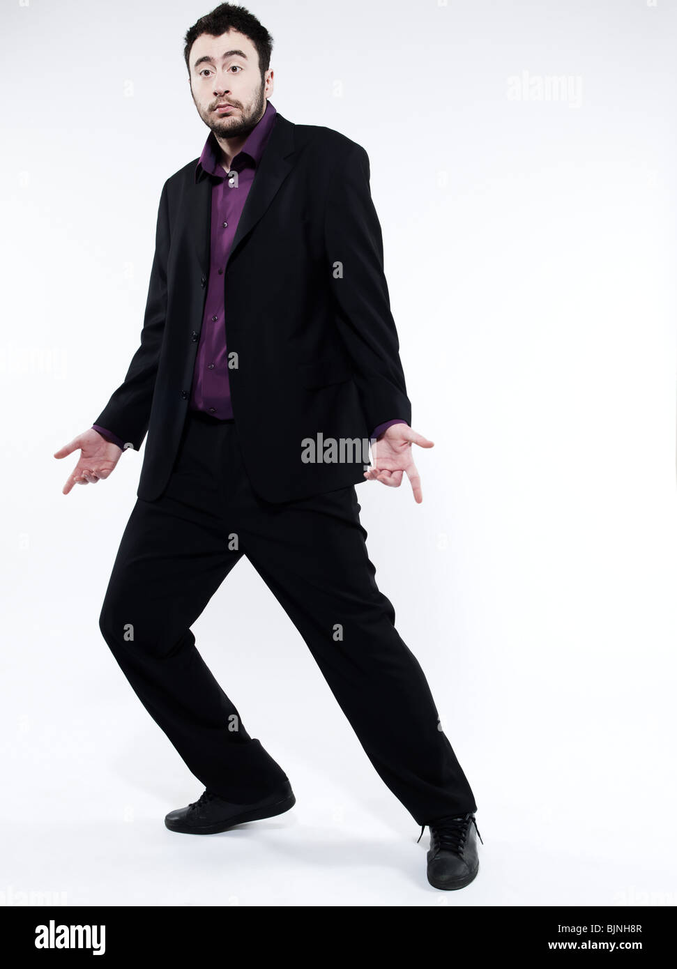 strange man attitude man on isolated white background Stock Photo - Alamy