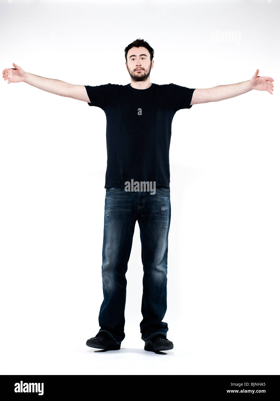 strange man attitude man on isolated white background Stock Photo - Alamy