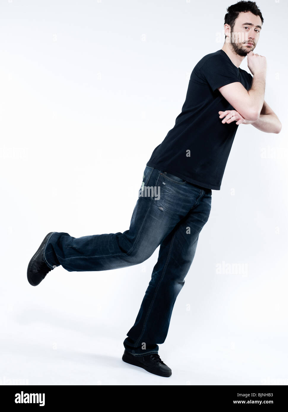 strange man attitude man on isolated white background Stock Photo - Alamy