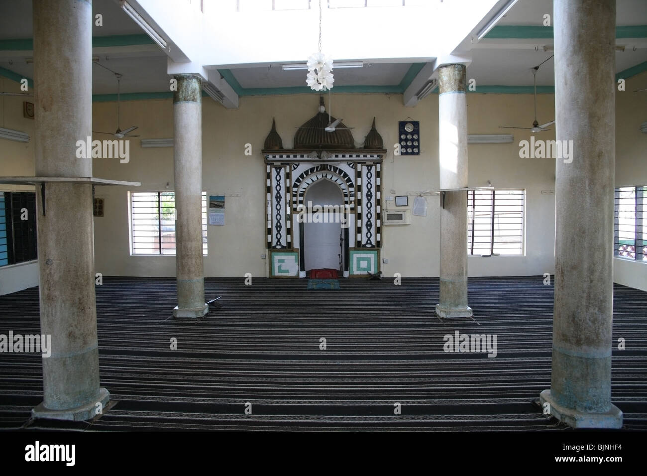 Inside the grand Mosque in Mambrui in Kenya small fishing village near ...