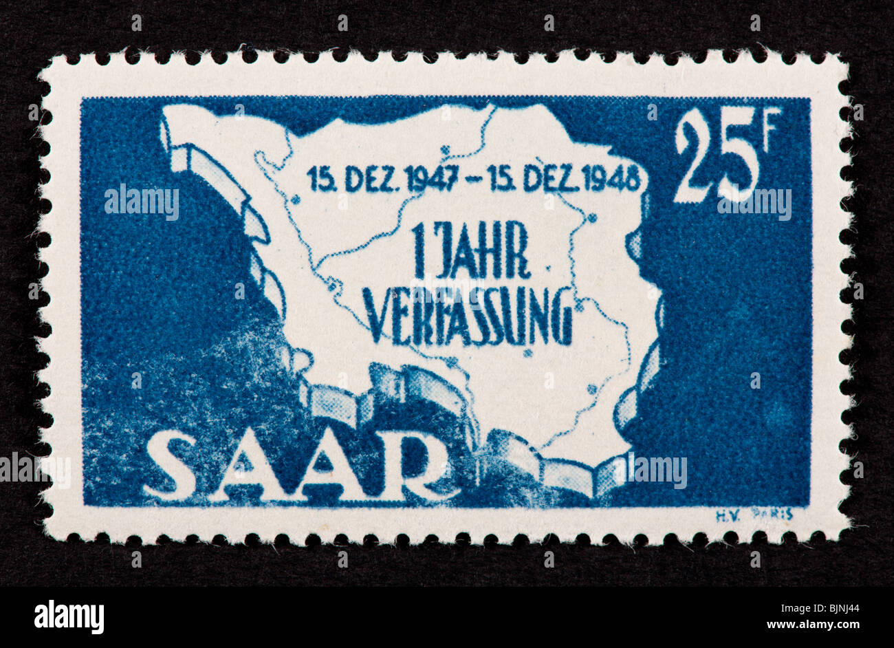 Saar postage stamp hi-res stock photography and images - Alamy