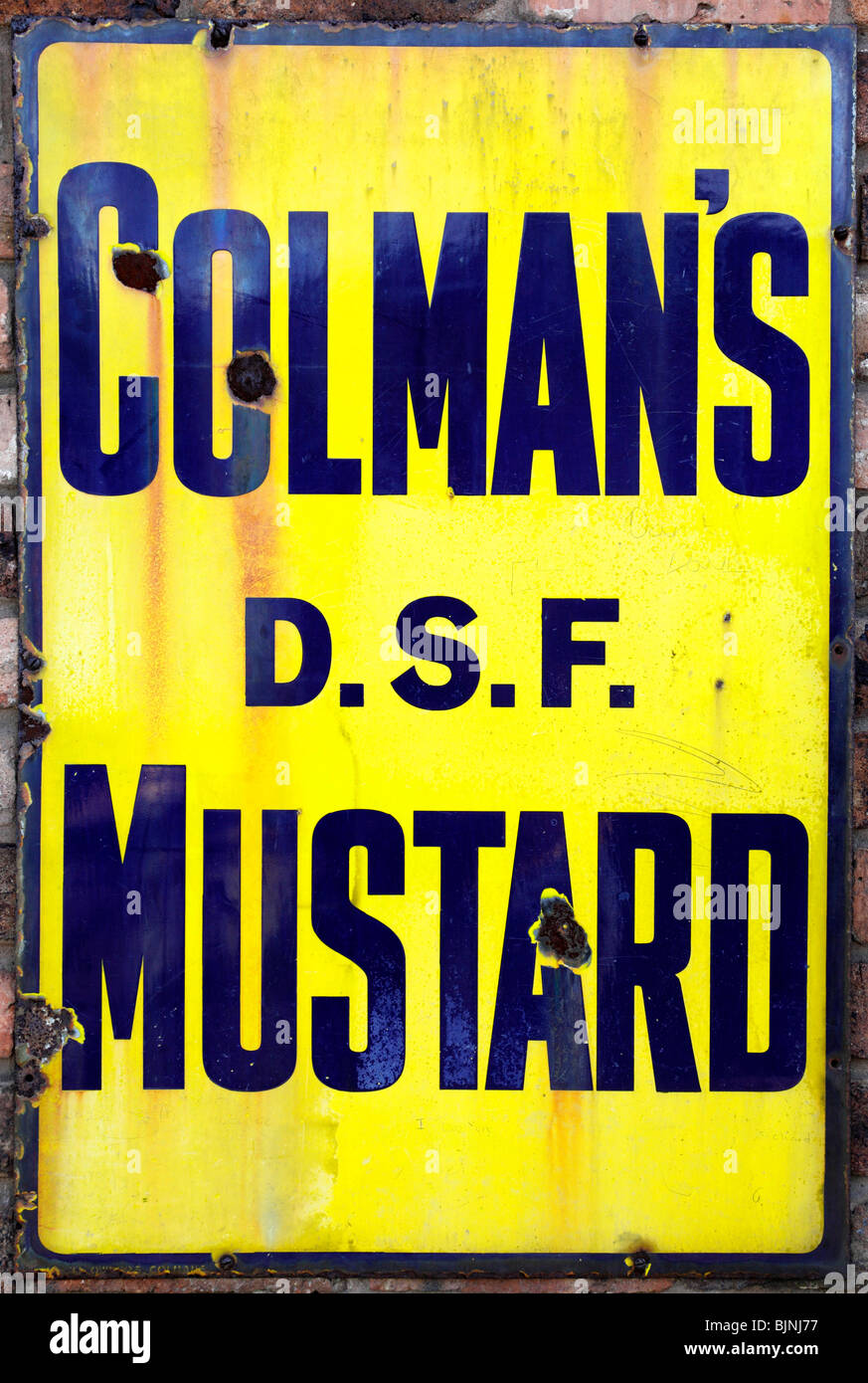old colman's mustard sign Stock Photo - Alamy