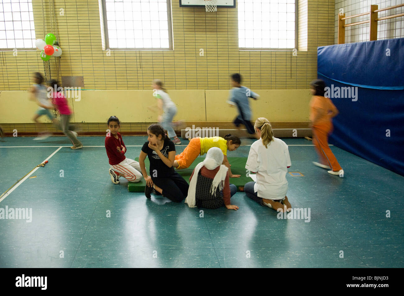 Gymnastics class for children, Berlin, Germany Stock Photo - Alamy