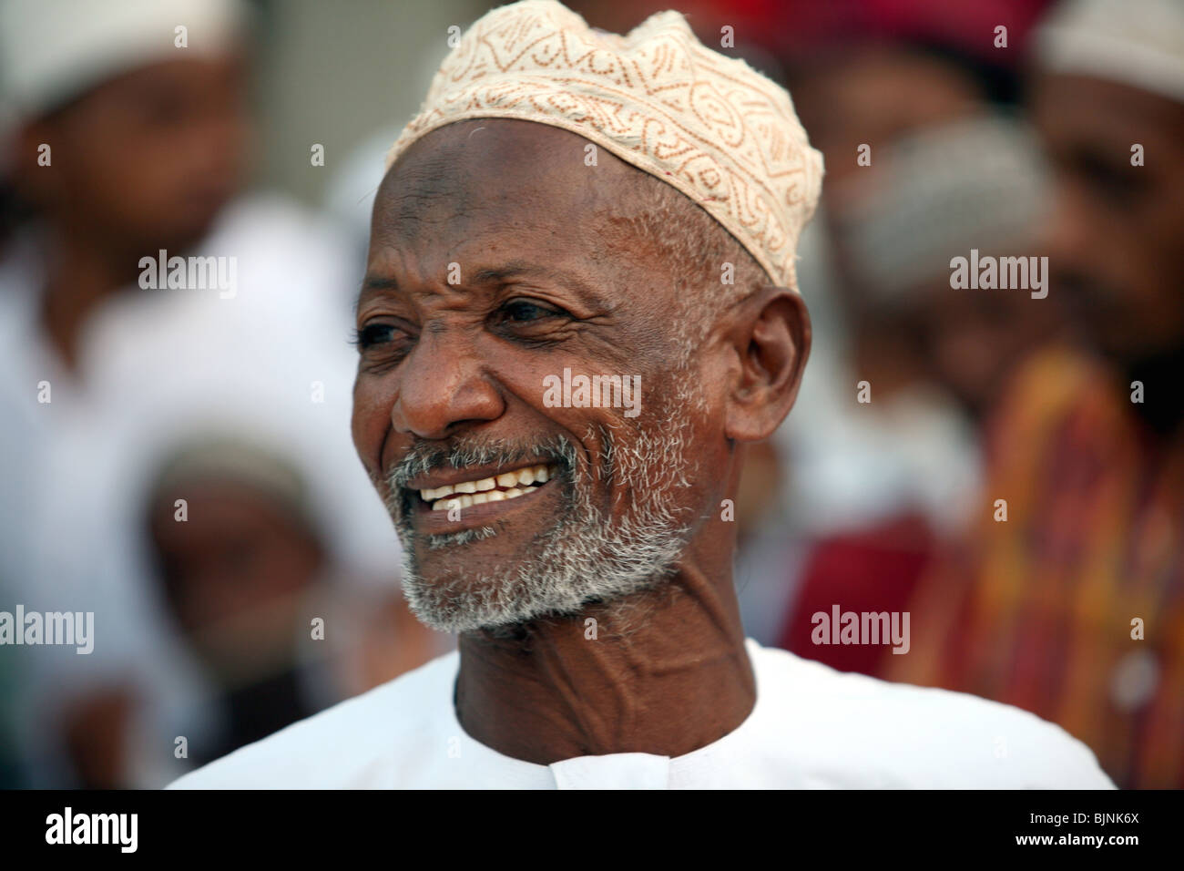A man celebrating Maulidi outside Riyadha Mosque Lamu Kenya Stock Photo ...