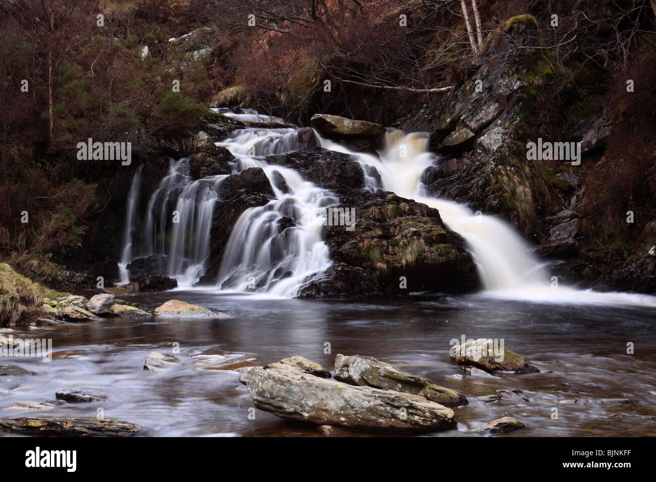 The water fall of Pistyll Rhyd-y-meinciau (aka Rhiwargor Falls) on the ...
