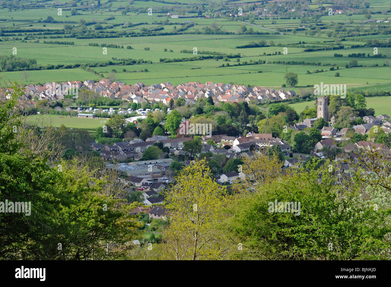 View of Cheddar village, Somerset, UK Stock Photo - Alamy