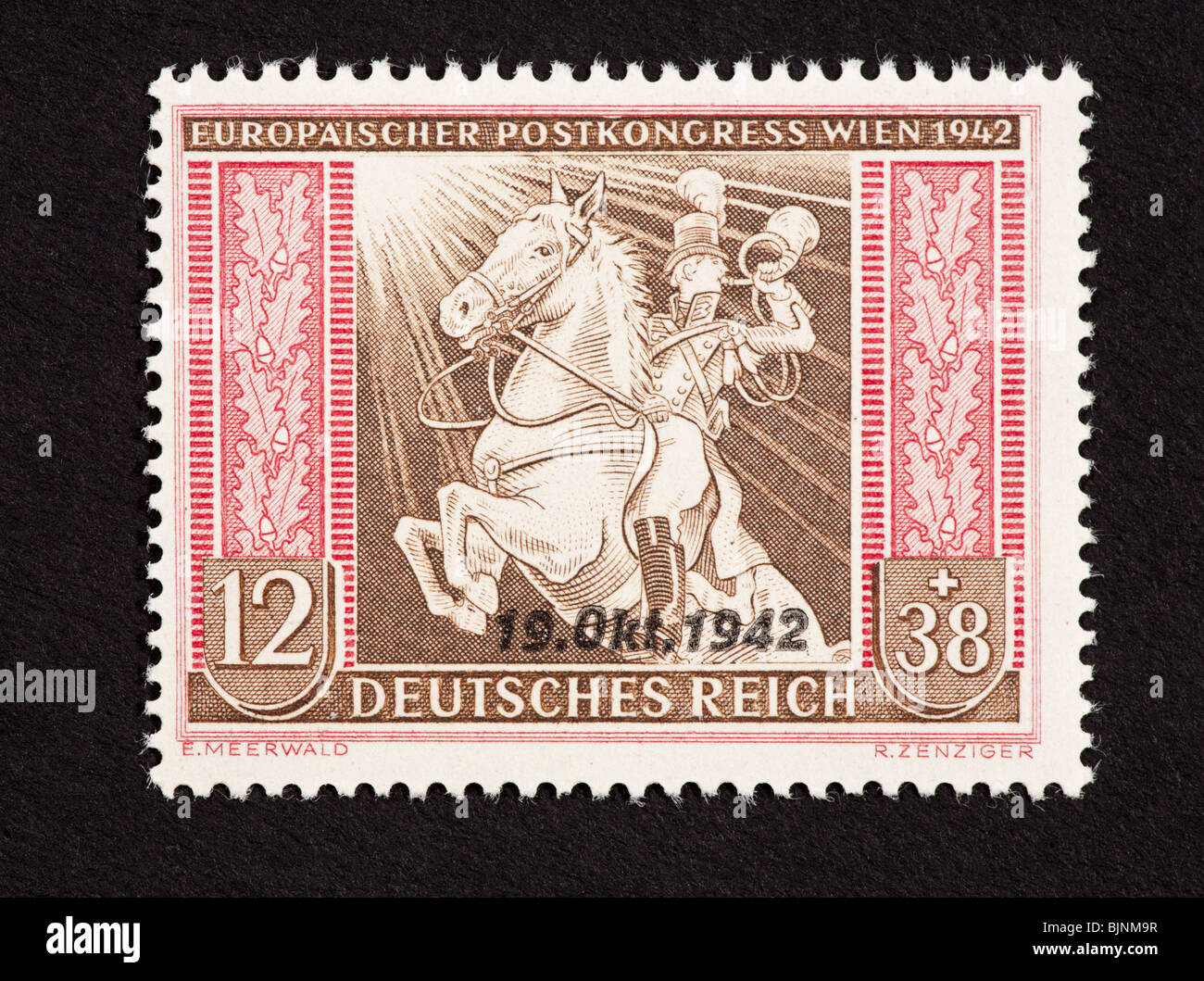 Postage stamp from Germany depicting a postilion and horse, for the ...