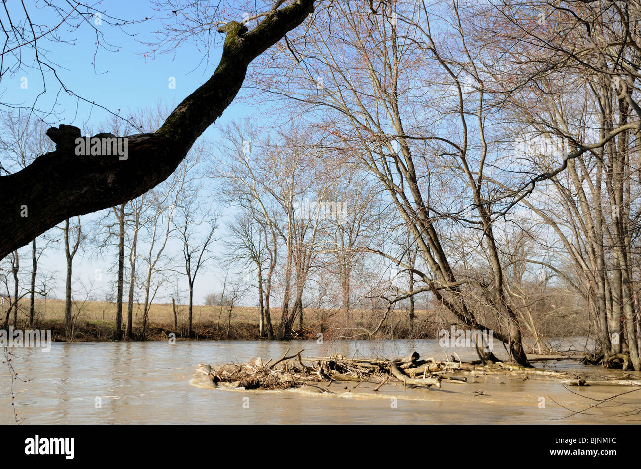 Wabash river in Huntington indiana Stock Photo - Alamy