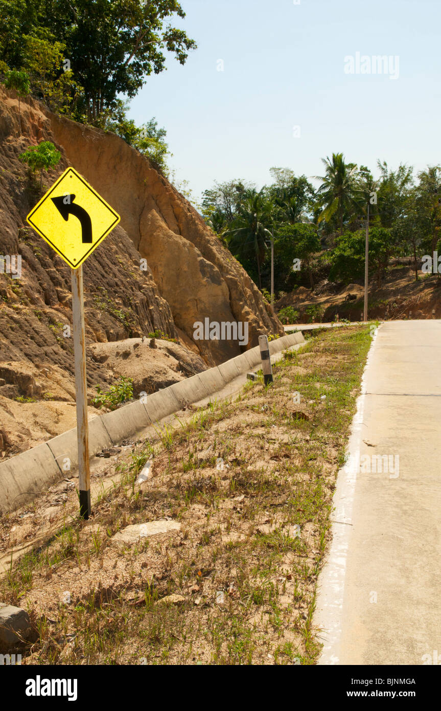Left turn sign hi-res stock photography and images - Alamy