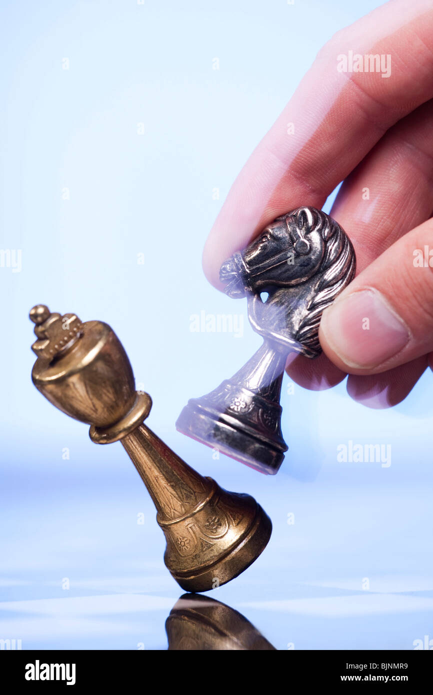 knight defeating king Stock Photo - Alamy