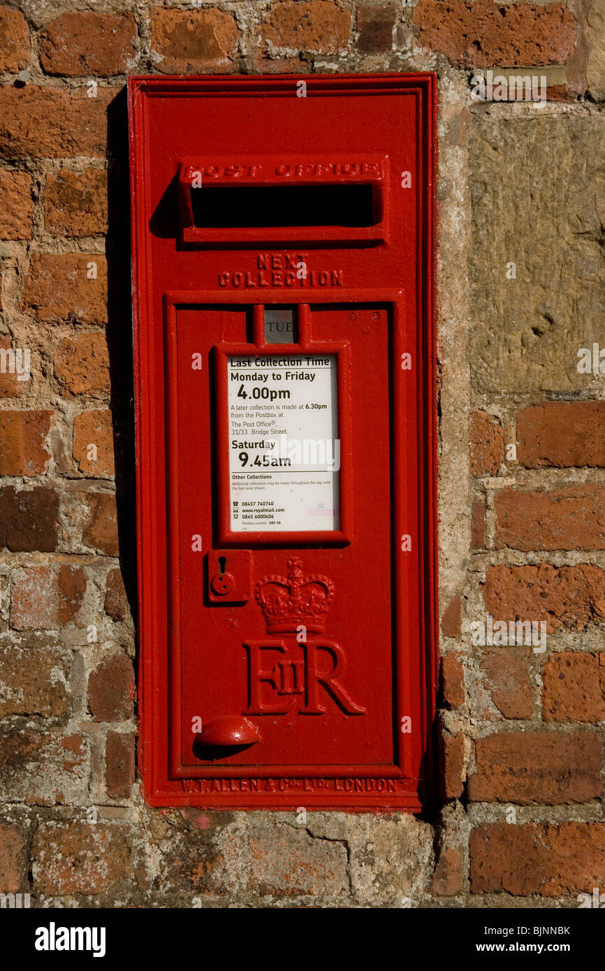 Old fashioned red letter box for the Post Office in England Stock Photo ...
