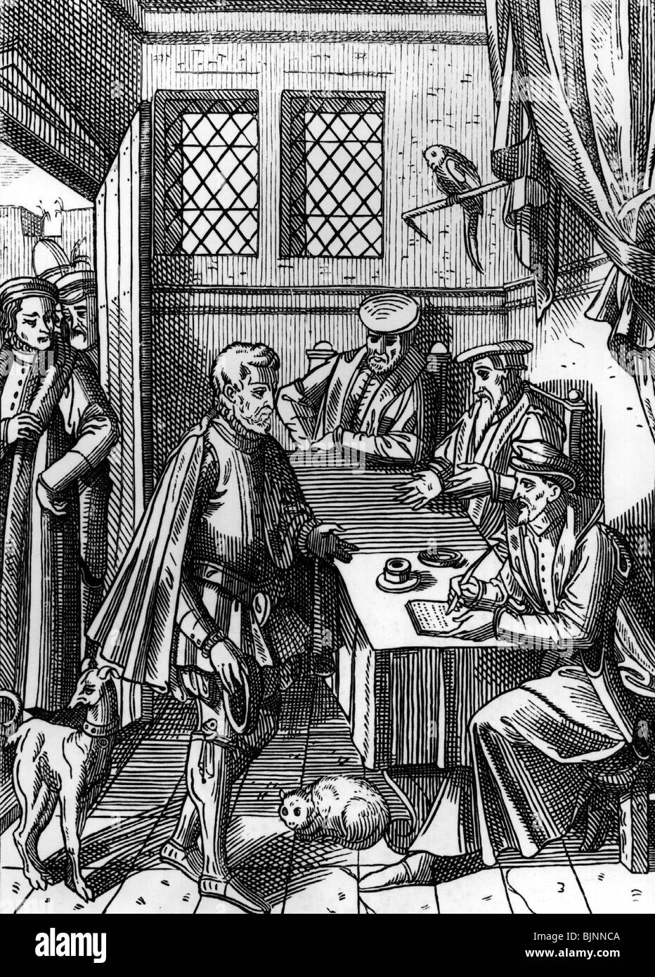 justice, court scene, 16th century, historic, historical, civil matter ...