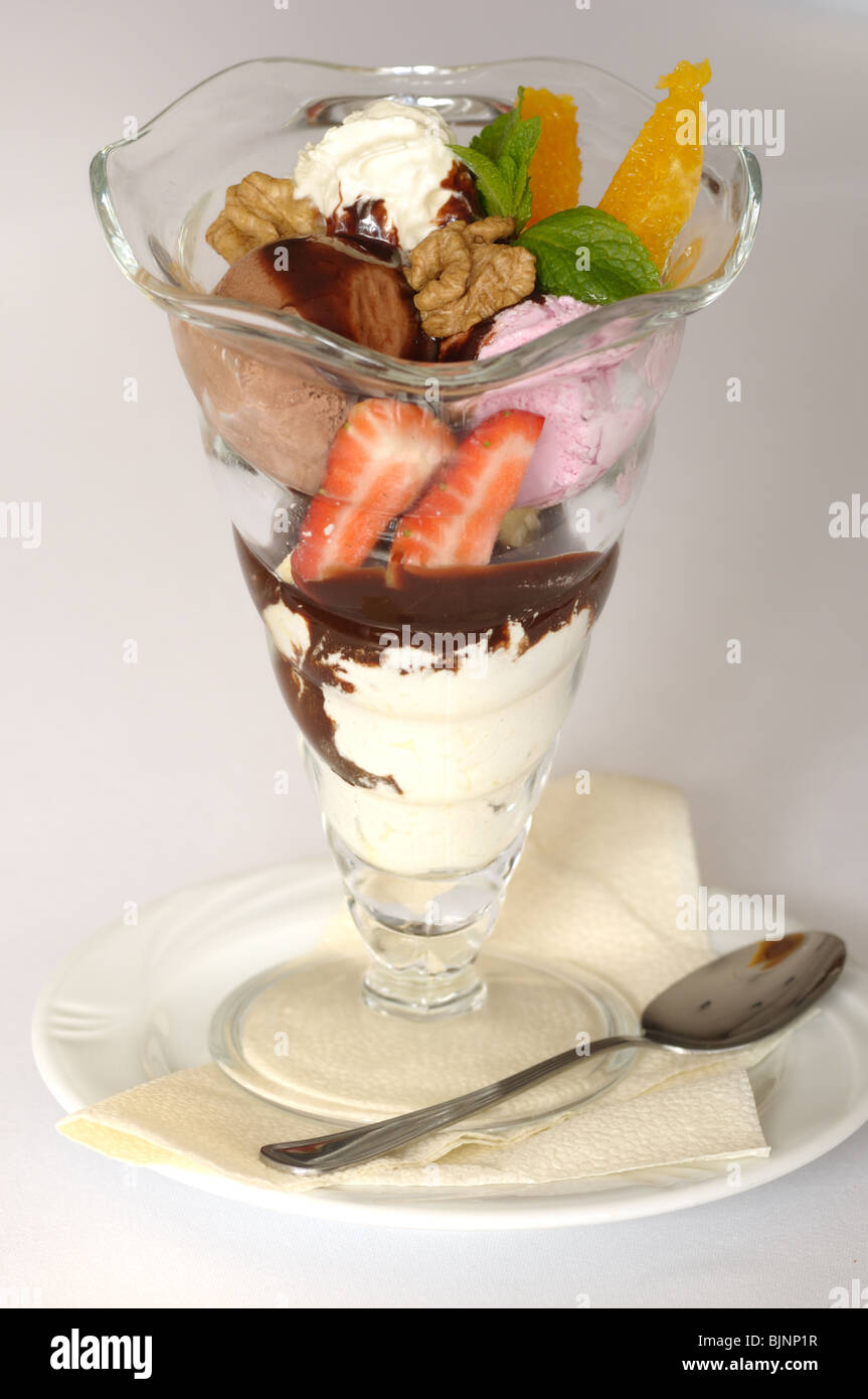 Delicious ice cream in a restaurant Stock Photo - Alamy
