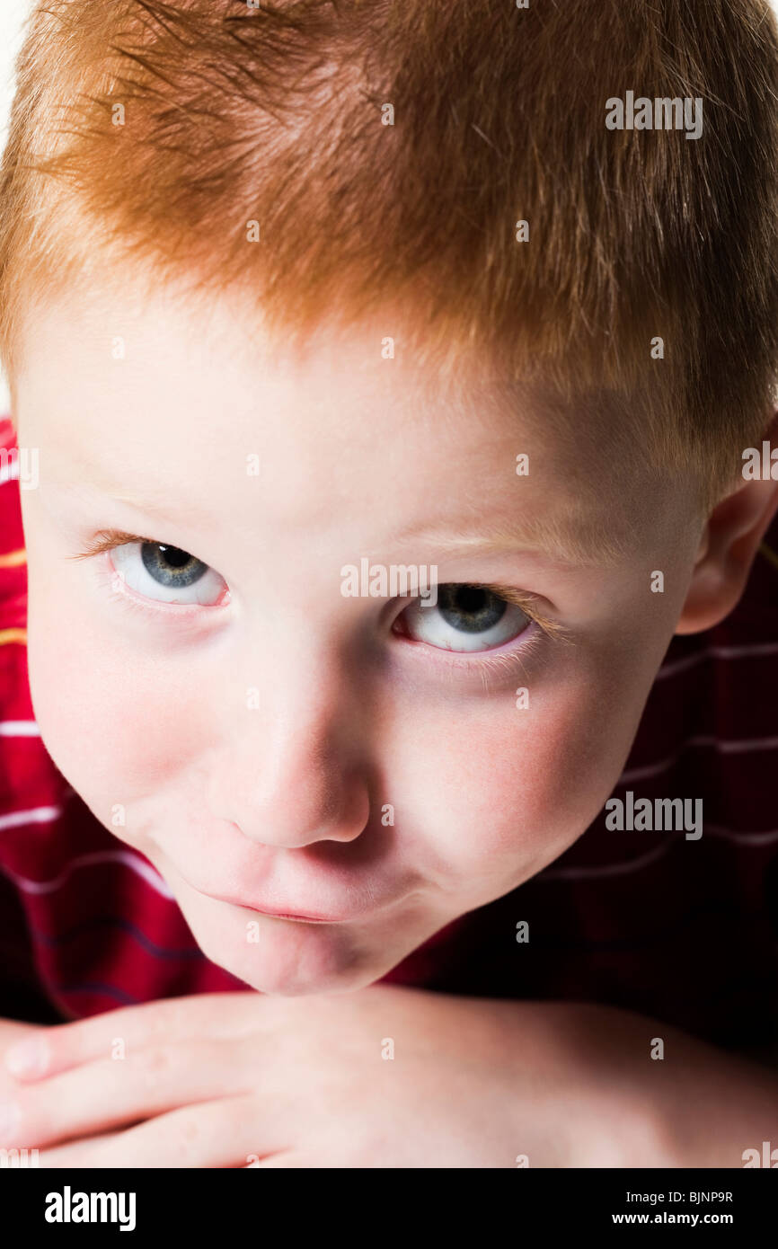 Boy with red hair Stock Photo - Alamy