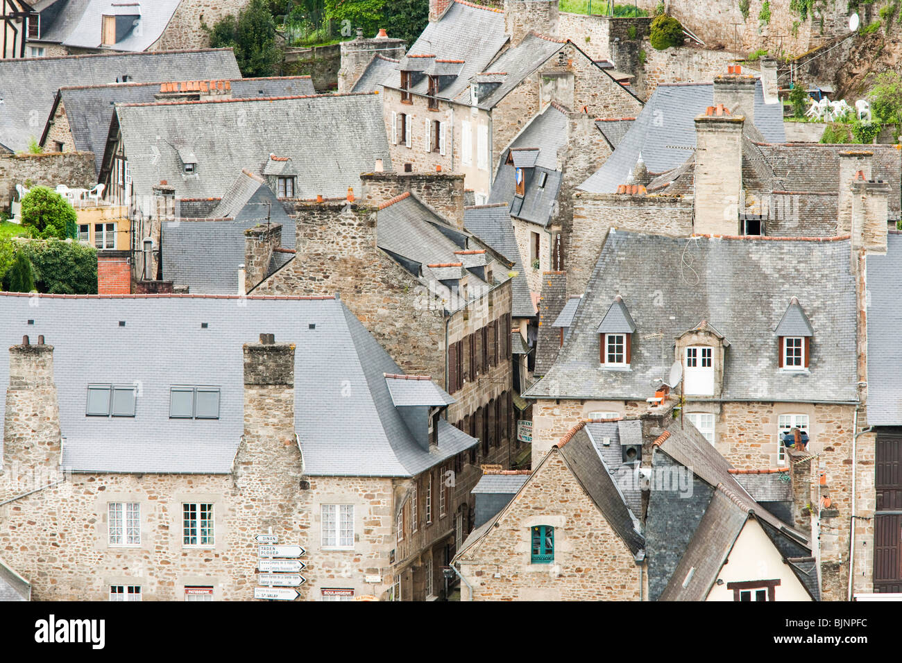 Aerial view of village Stock Photo - Alamy