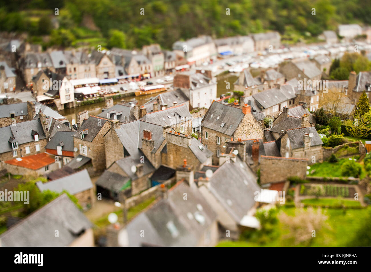 Aerial view of village Stock Photo - Alamy