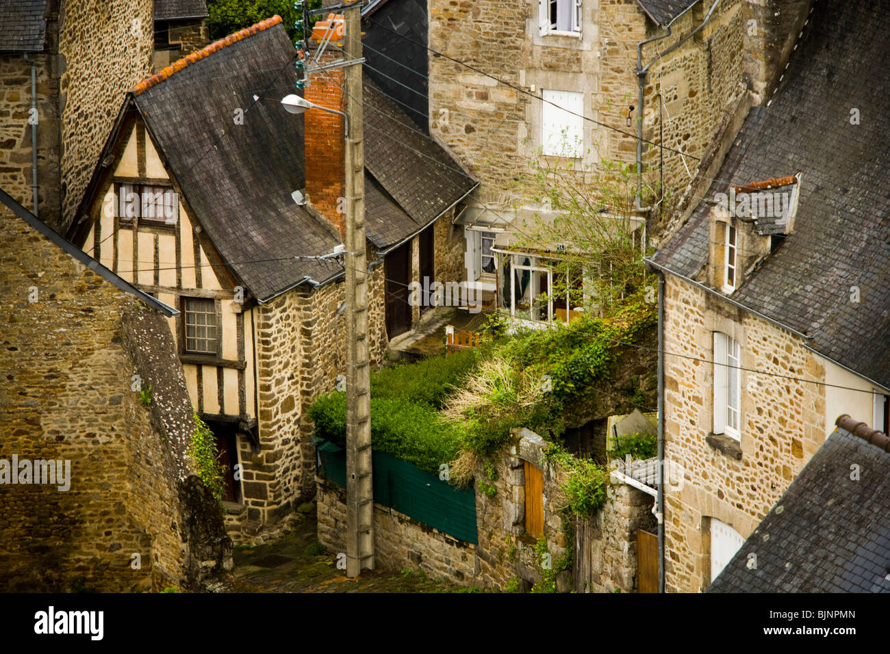 Aerial view of village Stock Photo - Alamy